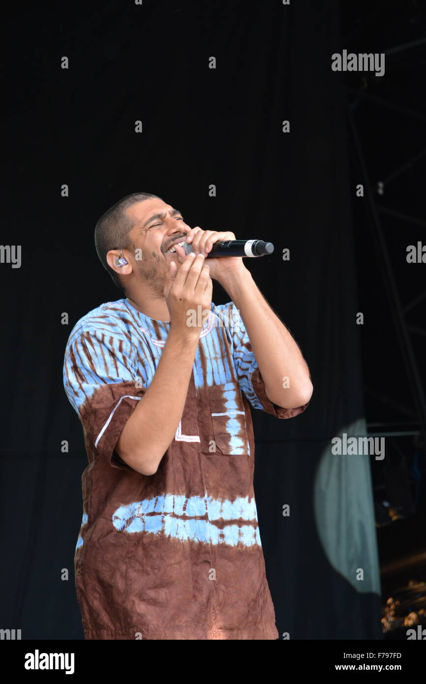 Criolo Brazilian Rapper and Soul Singer, Open Air Stage, WOMAD 2015 ...