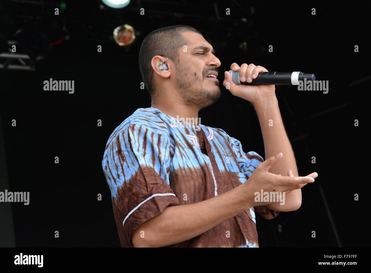 Criolo Brazilian Rapper and Soul Singer, Open Air Stage, WOMAD 2015 ...