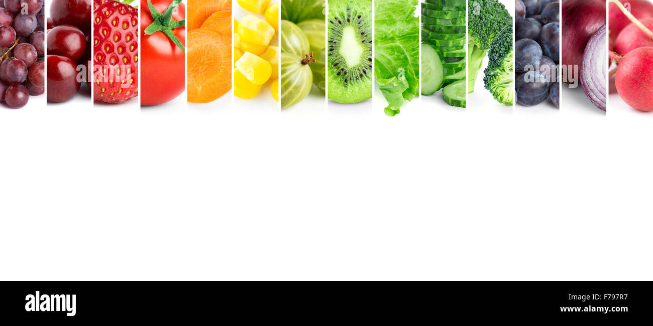 Healthy food .Fresh color fruits and vegetables Stock Photo - Alamy