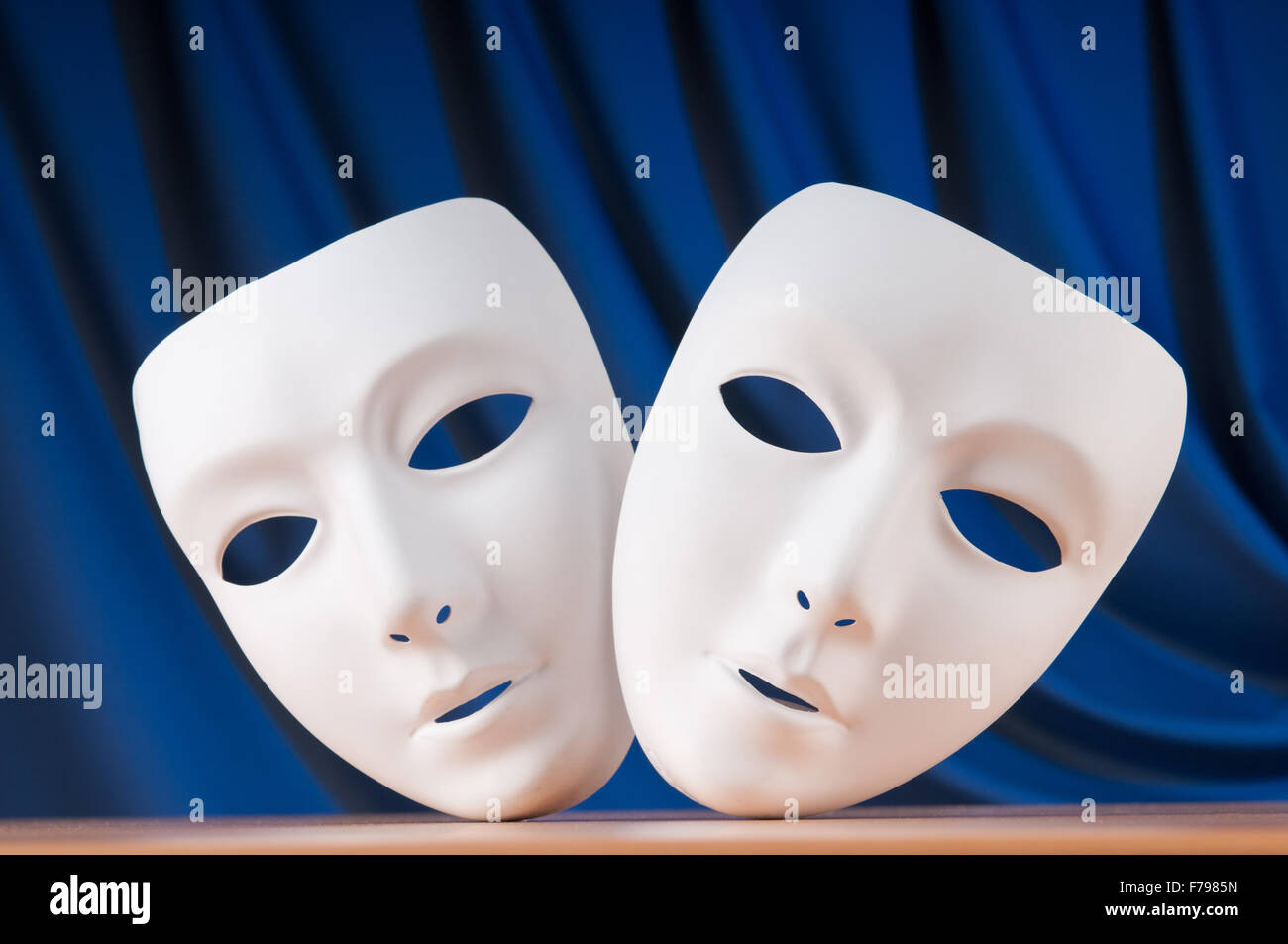 Masks with theatre concept Stock Photo - Alamy