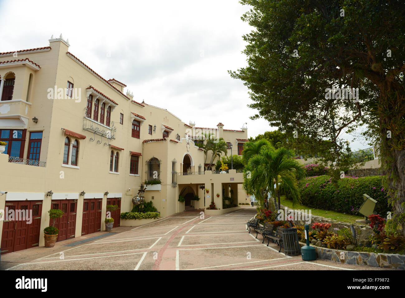 Side view of the back of the Serralles Castle's building. Ponce, Puerto ...