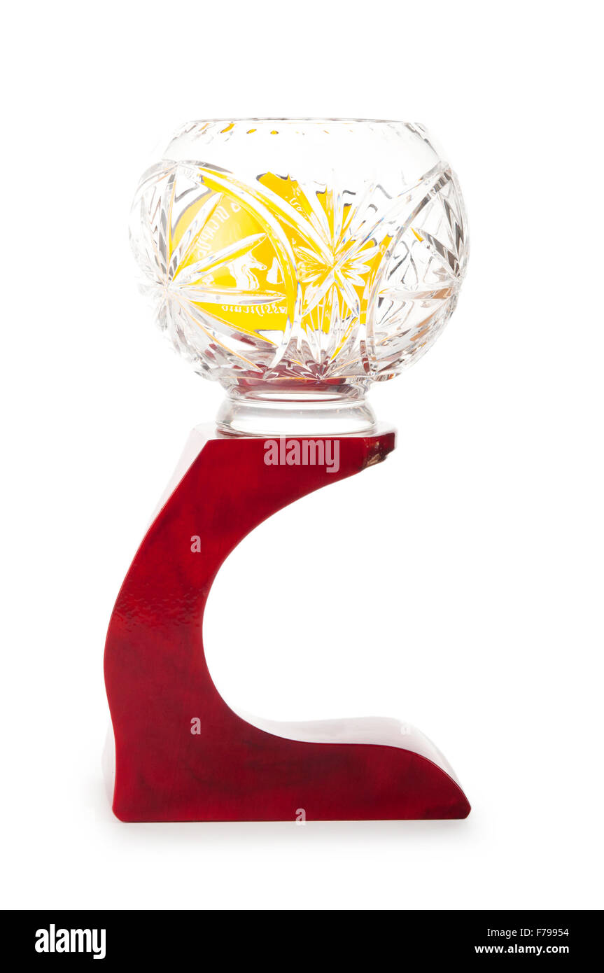 Glass trophy prize isolated on the white Stock Photo - Alamy