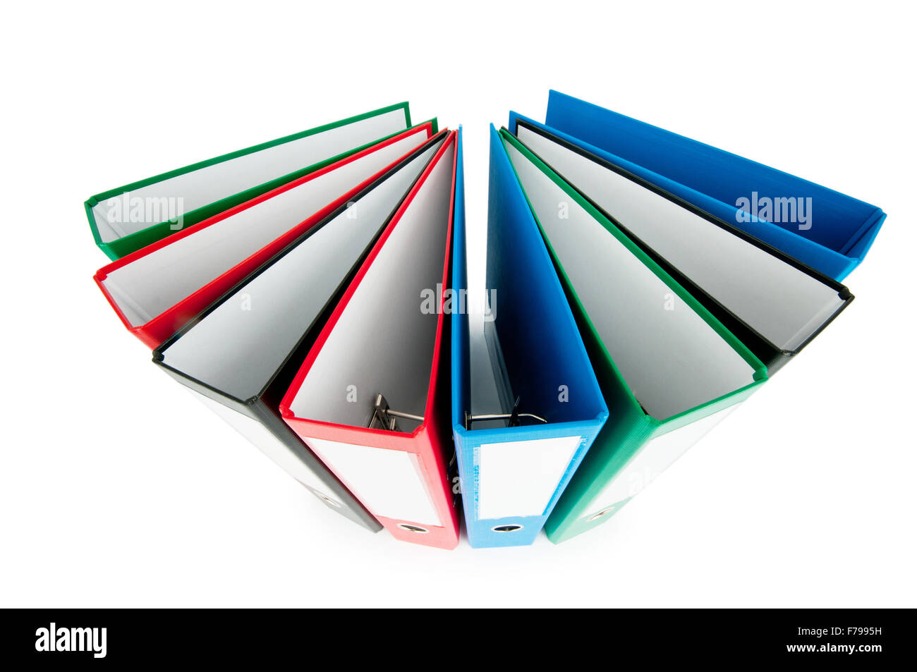 Office folders isolated on the white background Stock Photo - Alamy