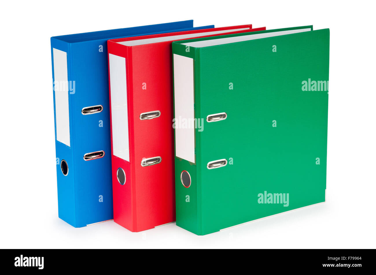Office folders isolated on the white background Stock Photo - Alamy