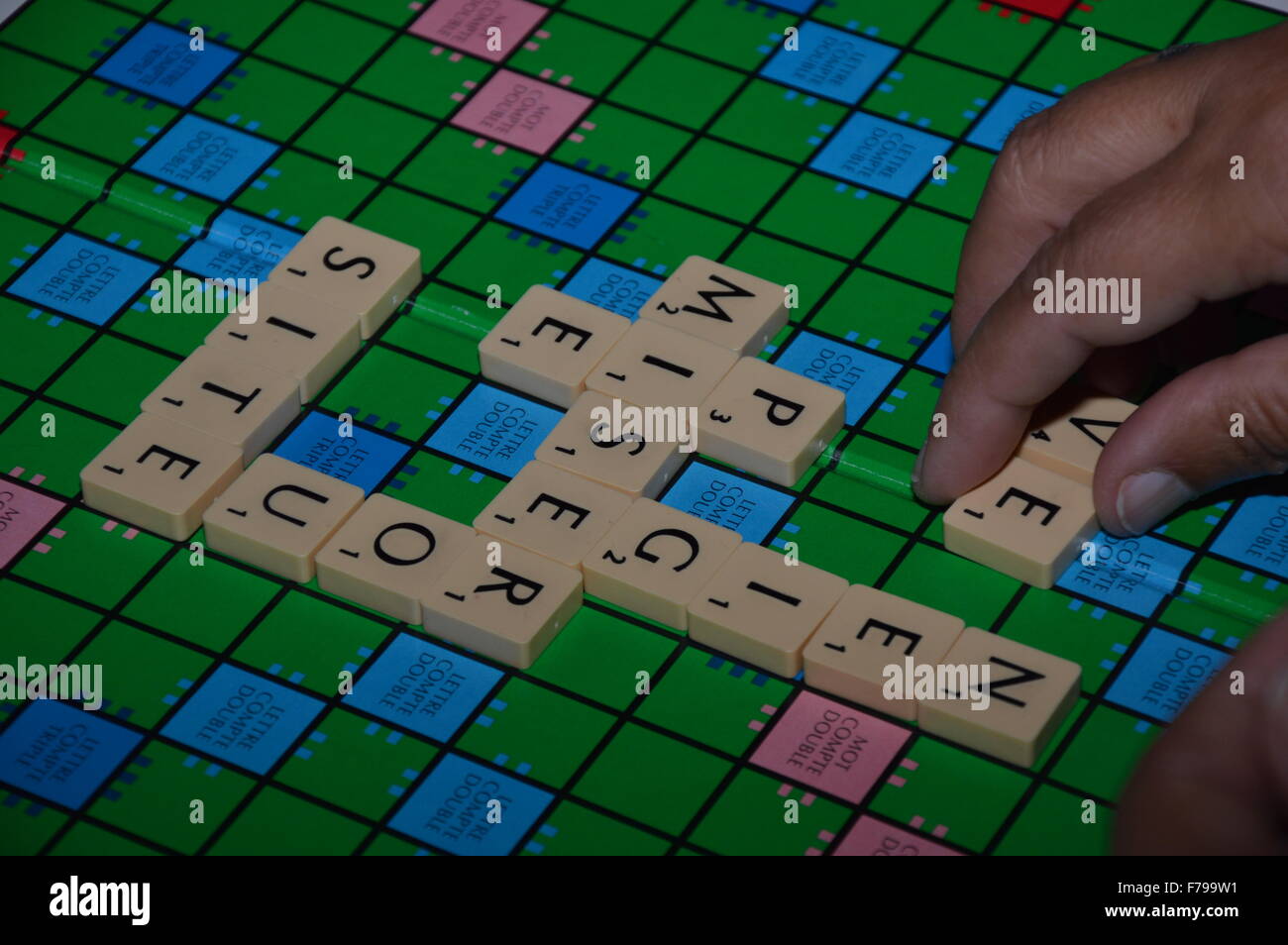 Hand scrabble game hi-res stock photography and images - Alamy