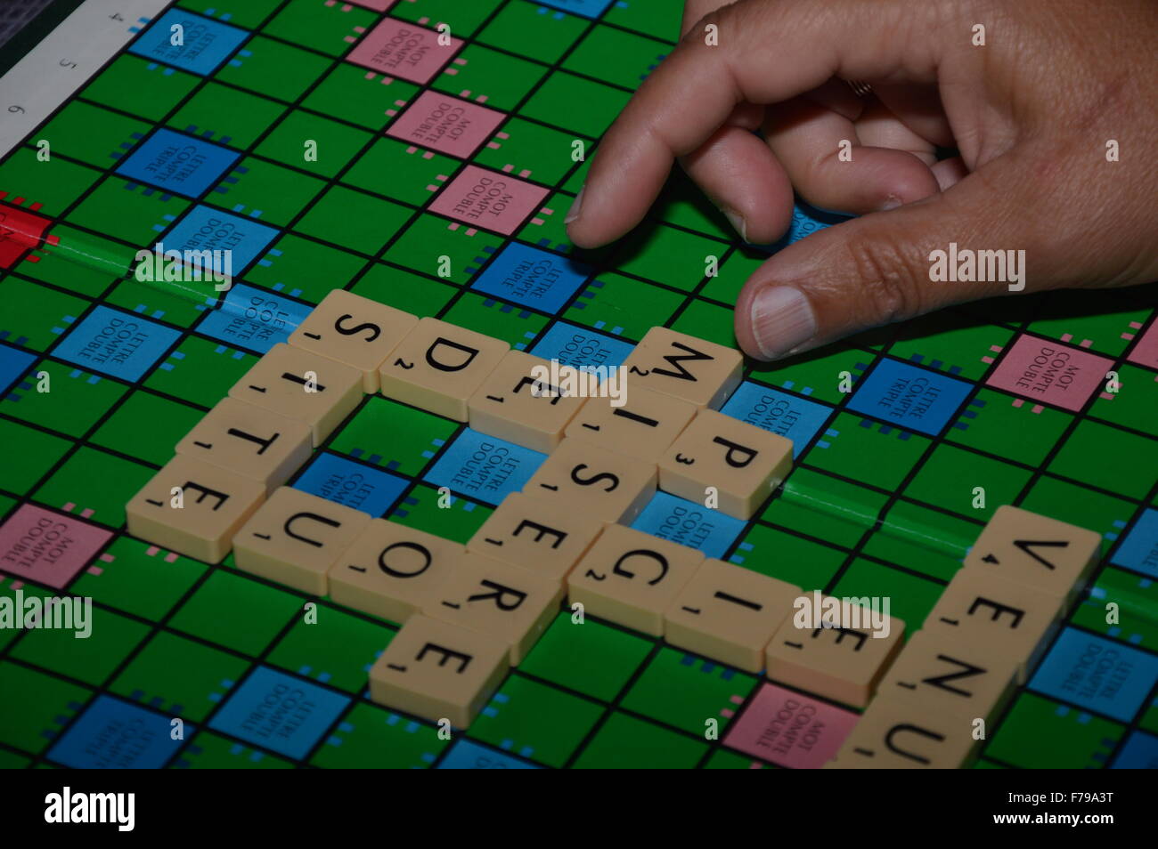 Hand Scrabble Game High Resolution Stock Photography and Images - Alamy