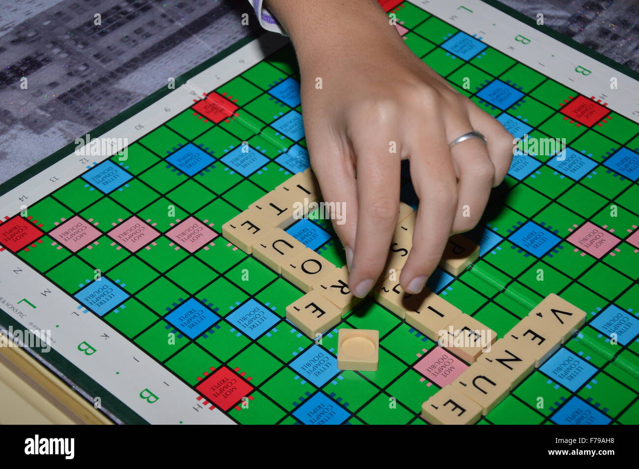Hand scrabble game hi-res stock photography and images - Alamy