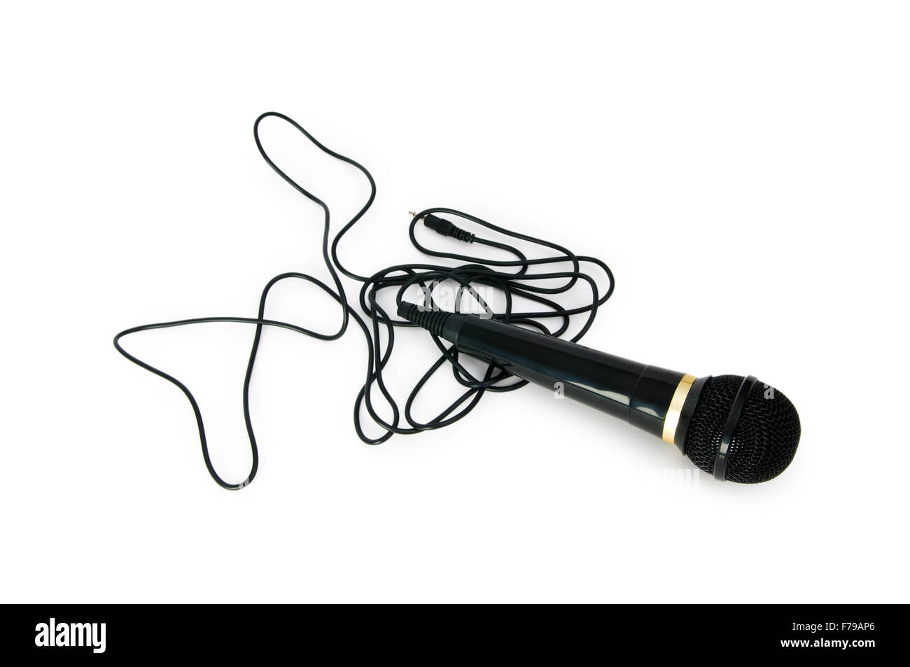 Audio microphone isolated on the white background Stock Photo - Alamy
