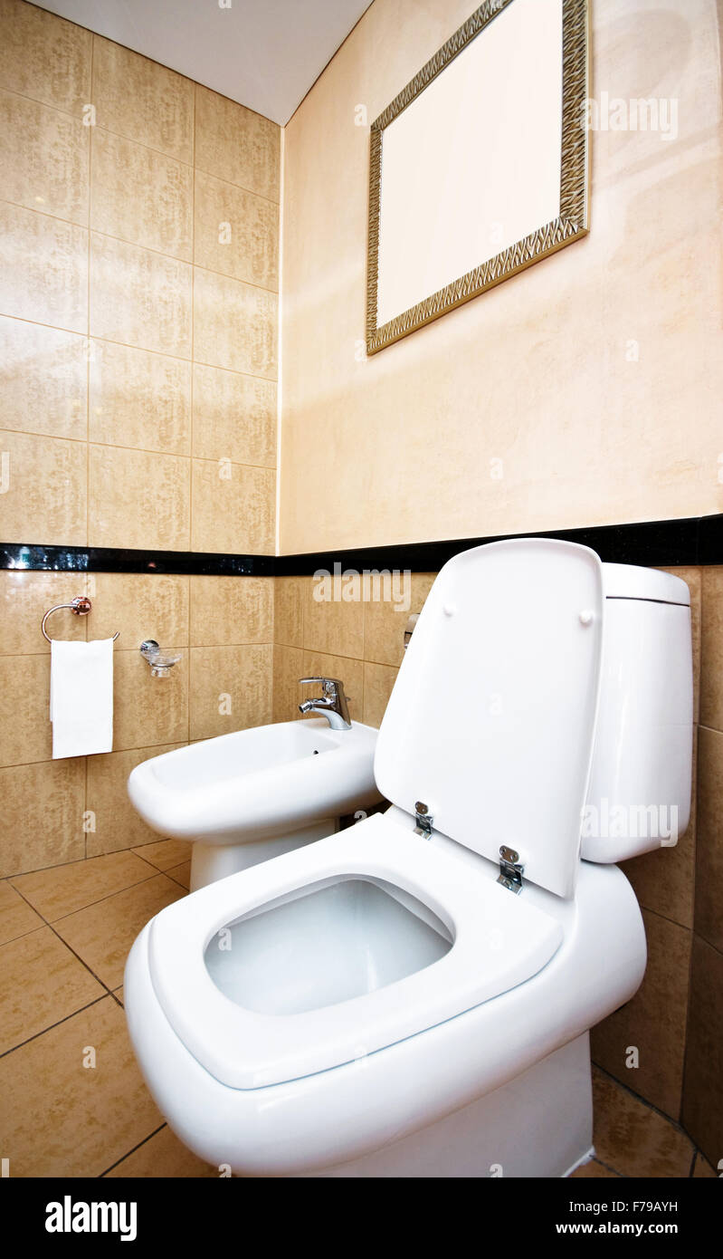Toilet in the bathroom Stock Photo - Alamy Toilet in the bathroom Stock Photo - Alamy