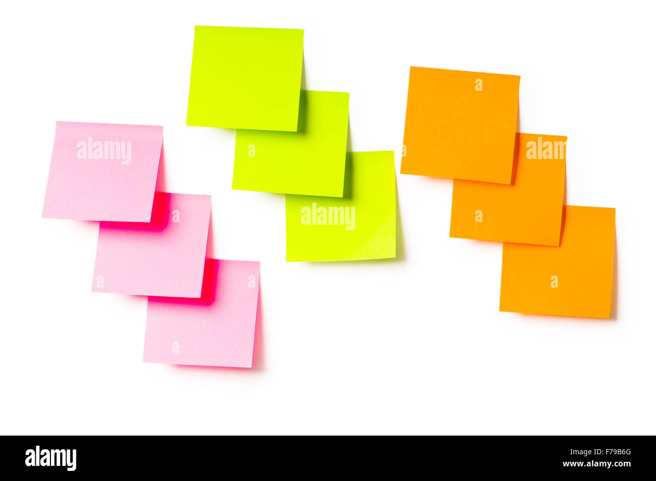 Reminder notes isolated on the white background Stock Photo - Alamy