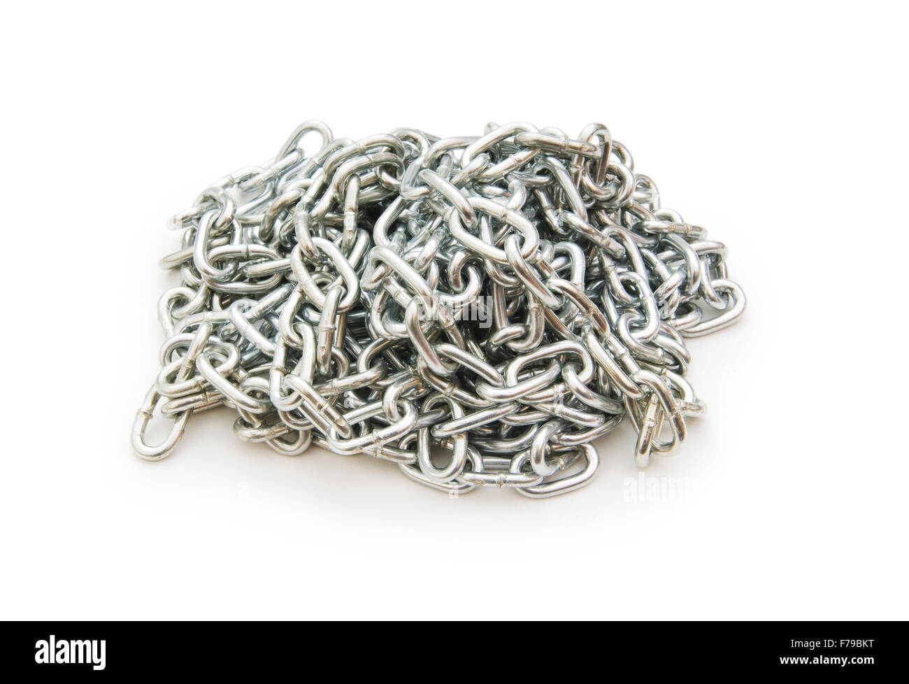Metal chain isolated on the white background Stock Photo - Alamy