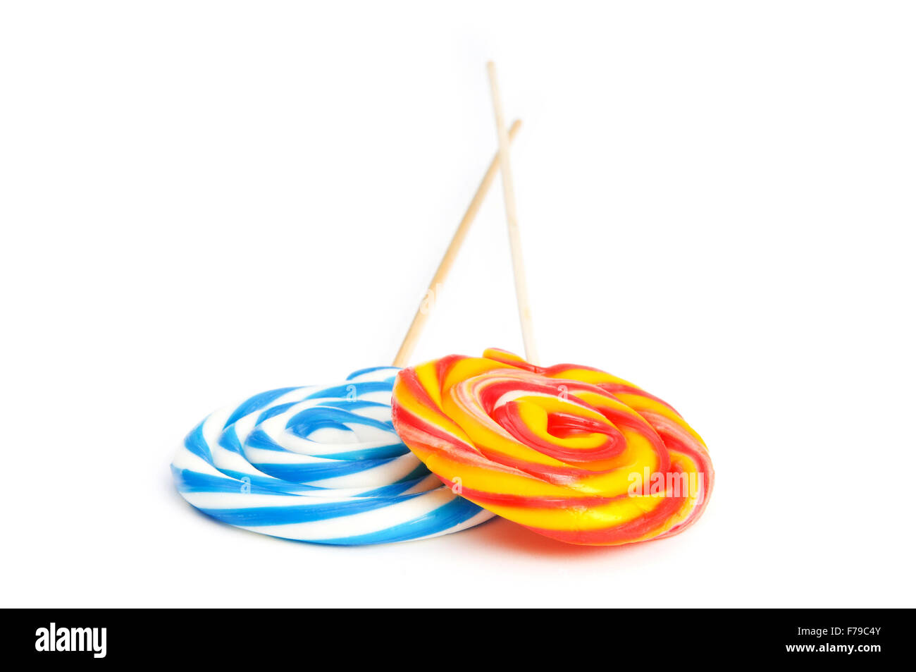 Colourful lollipop isolated on the white background Stock Photo - Alamy