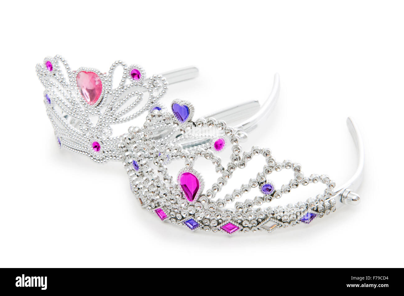 Silver diadem isolated on the white background Stock Photo - Alamy