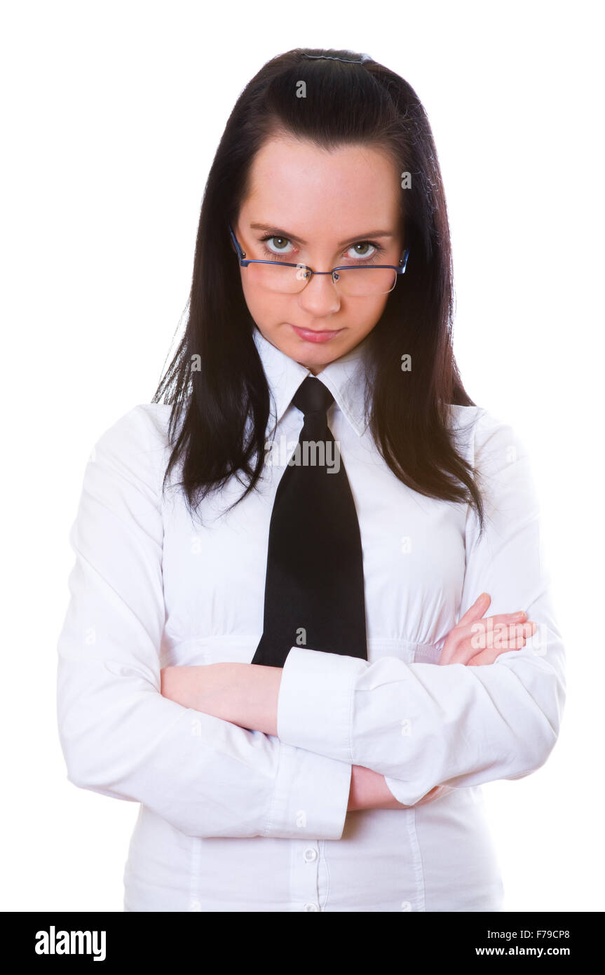 Young girl isolated on the white background Stock Photo - Alamy