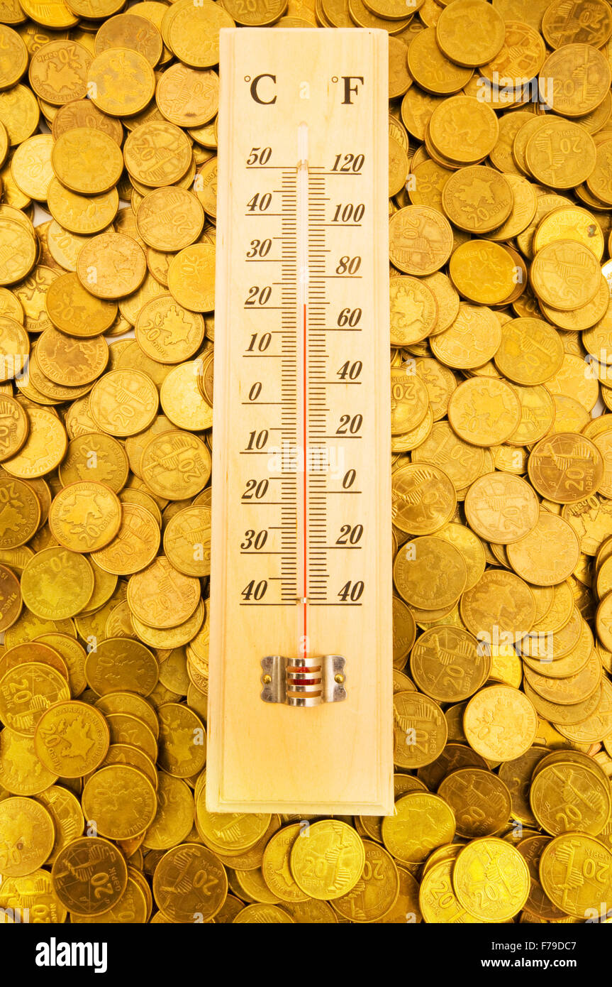 Financial concept - checking the temperature of market Stock Photo - Alamy
