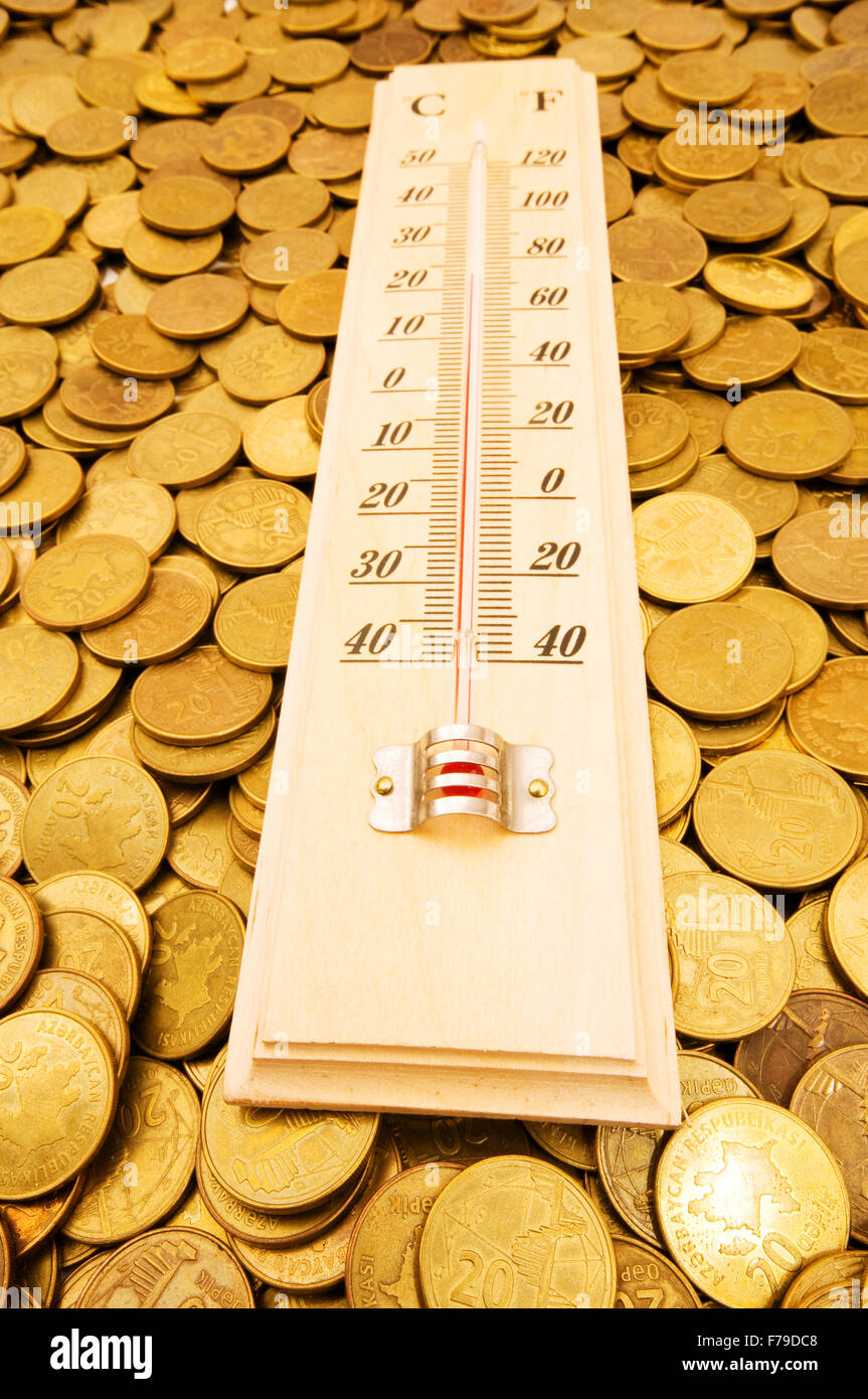 Financial concept - checking the temperature of market Stock Photo - Alamy
