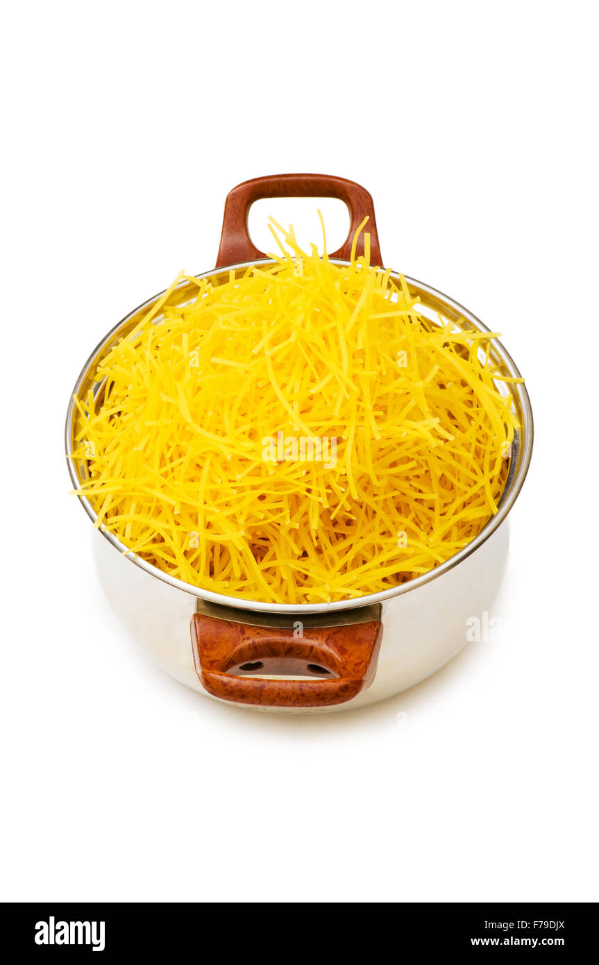 Spaghetti pot isolated on the white background Stock Photo - Alamy