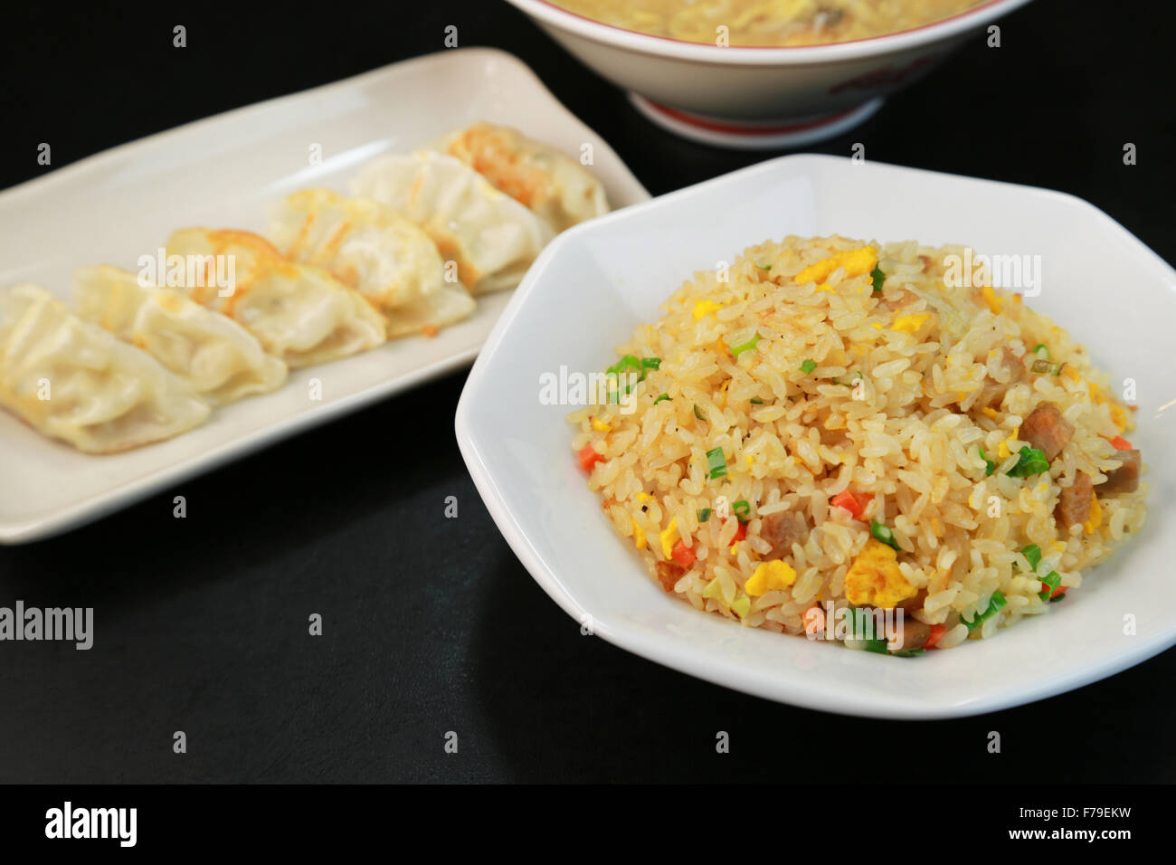 Fried rice with dumpling Stock Photo - Alamy