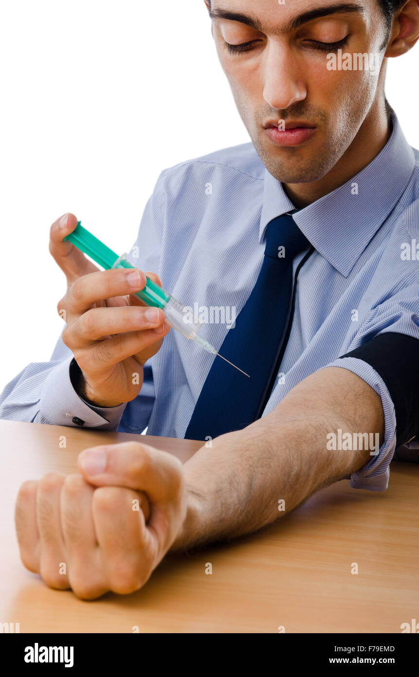 Heroin Addict Injecting