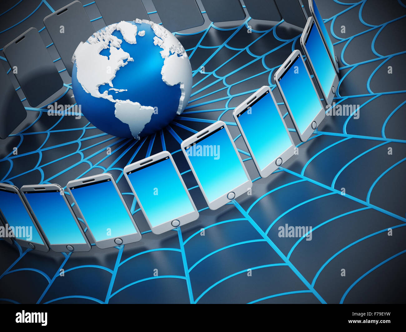 Global computer network spider web hi-res stock photography and images ...