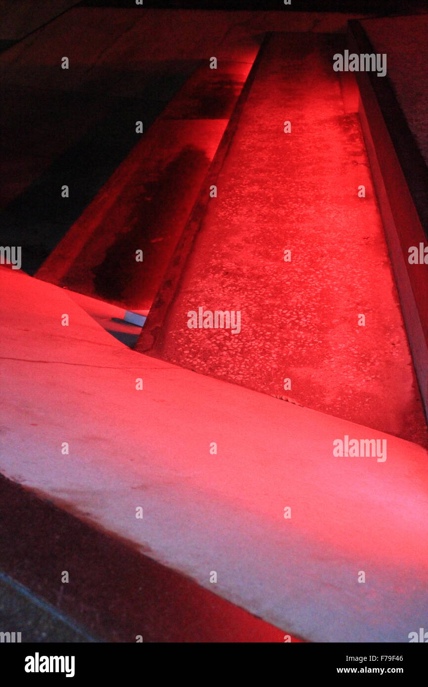 Red neon steps Stock Photo - Alamy