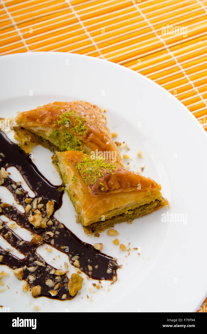 Sweet dessert in the plate Stock Photo - Alamy