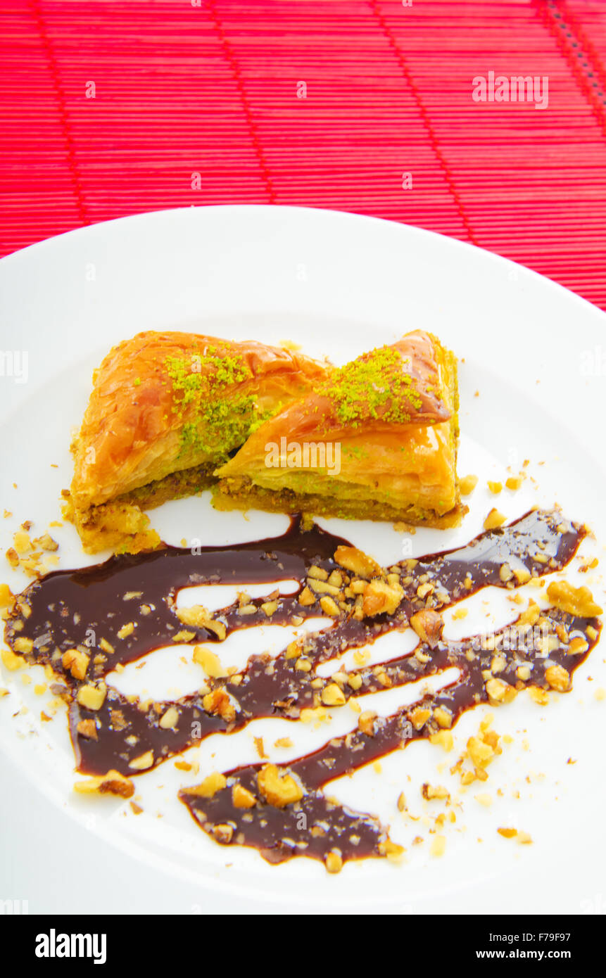 Traditional turkish sweet dessert Stock Photo - Alamy
