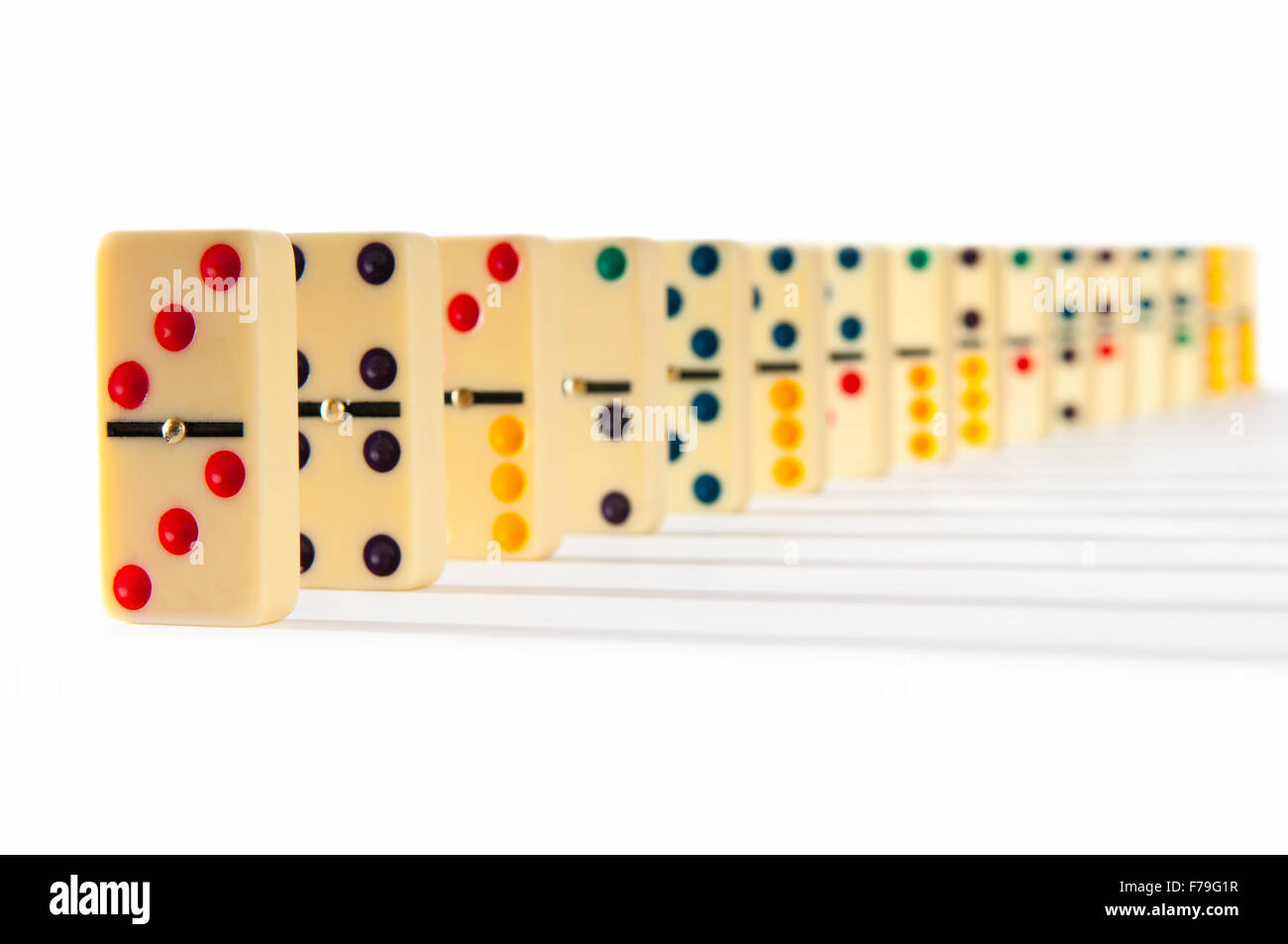 Domino effect with many pieces Stock Photo - Alamy