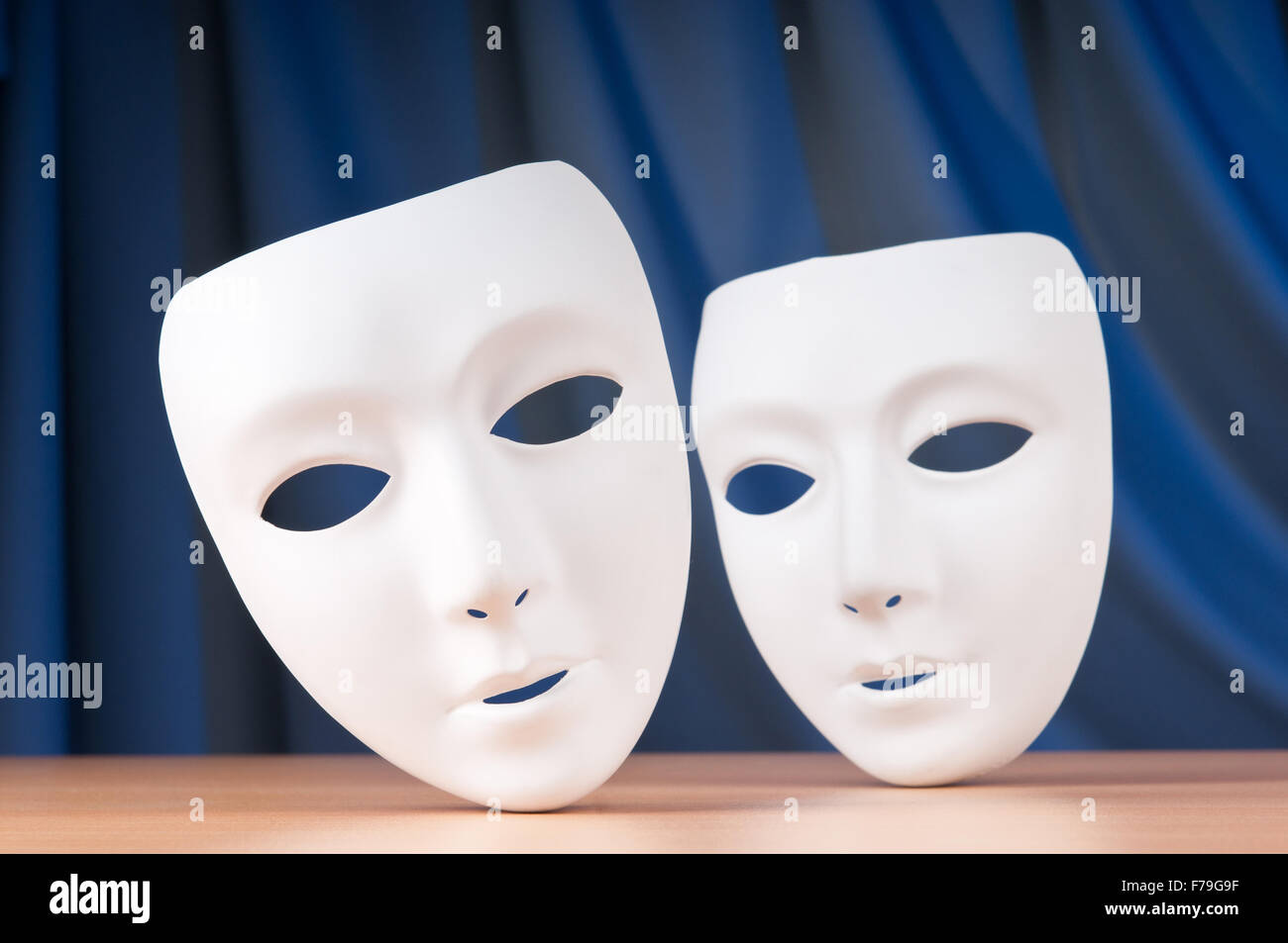 Masks with theatre concept Stock Photo - Alamy