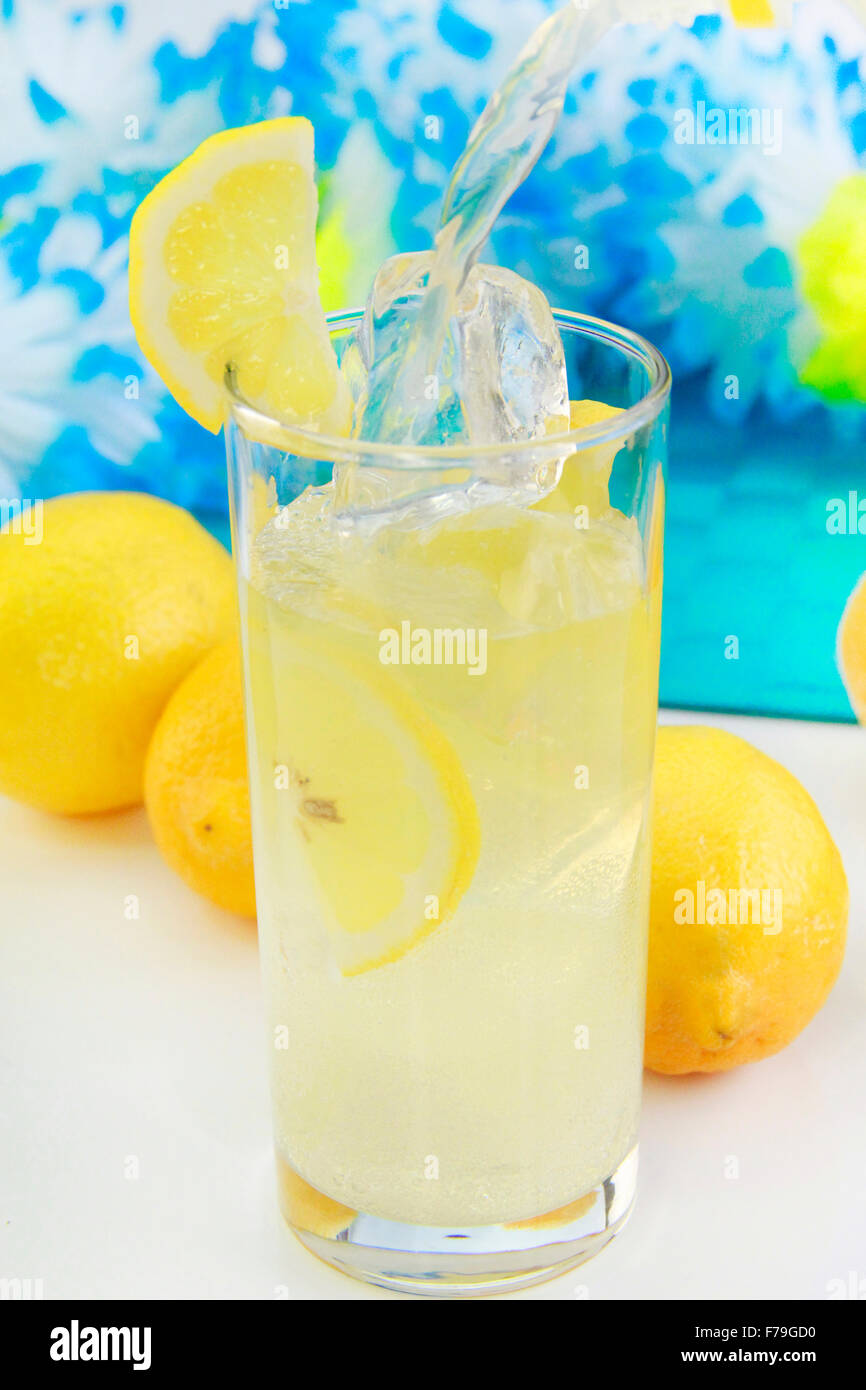 Glass of lemon juice Stock Photo - Alamy