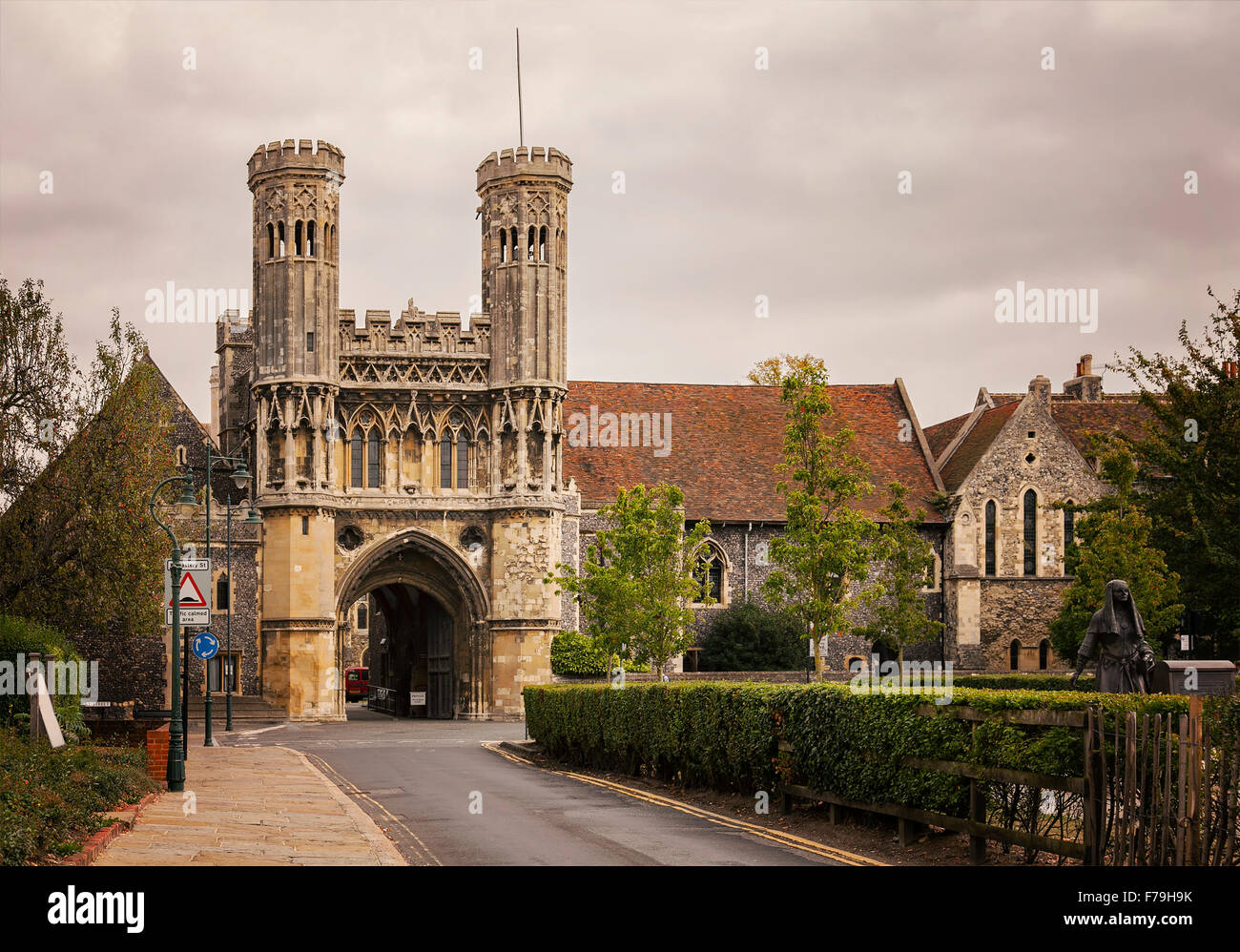 Image of a grand entrance to the old parts of Canterbury town, England ...