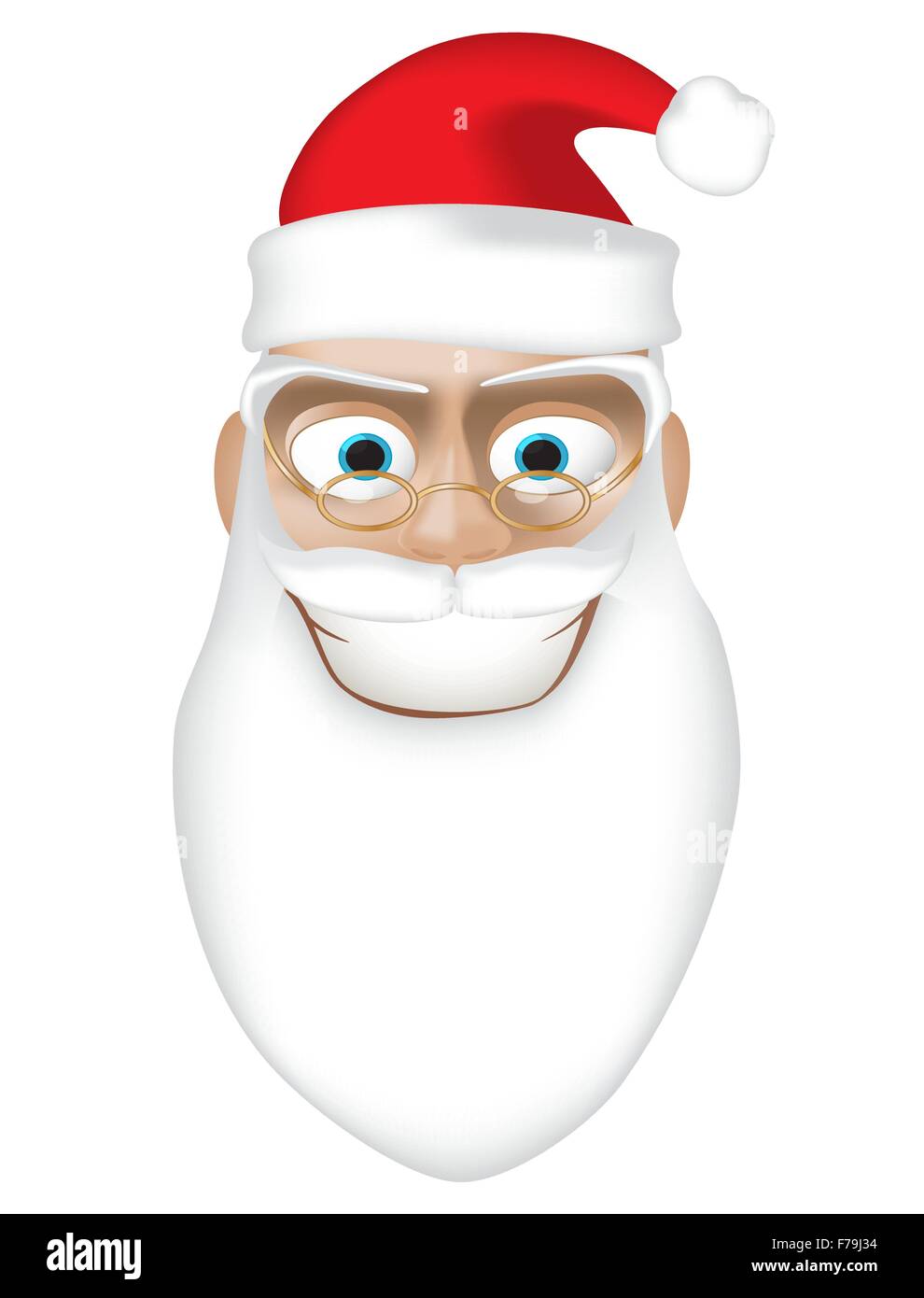 Smiling Santa Illustration Stock Vector Image & Art - Alamy