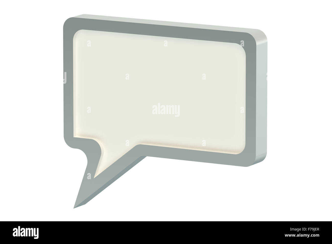 Blank 3d white chat bubble High Resolution Stock Photography and Images ...