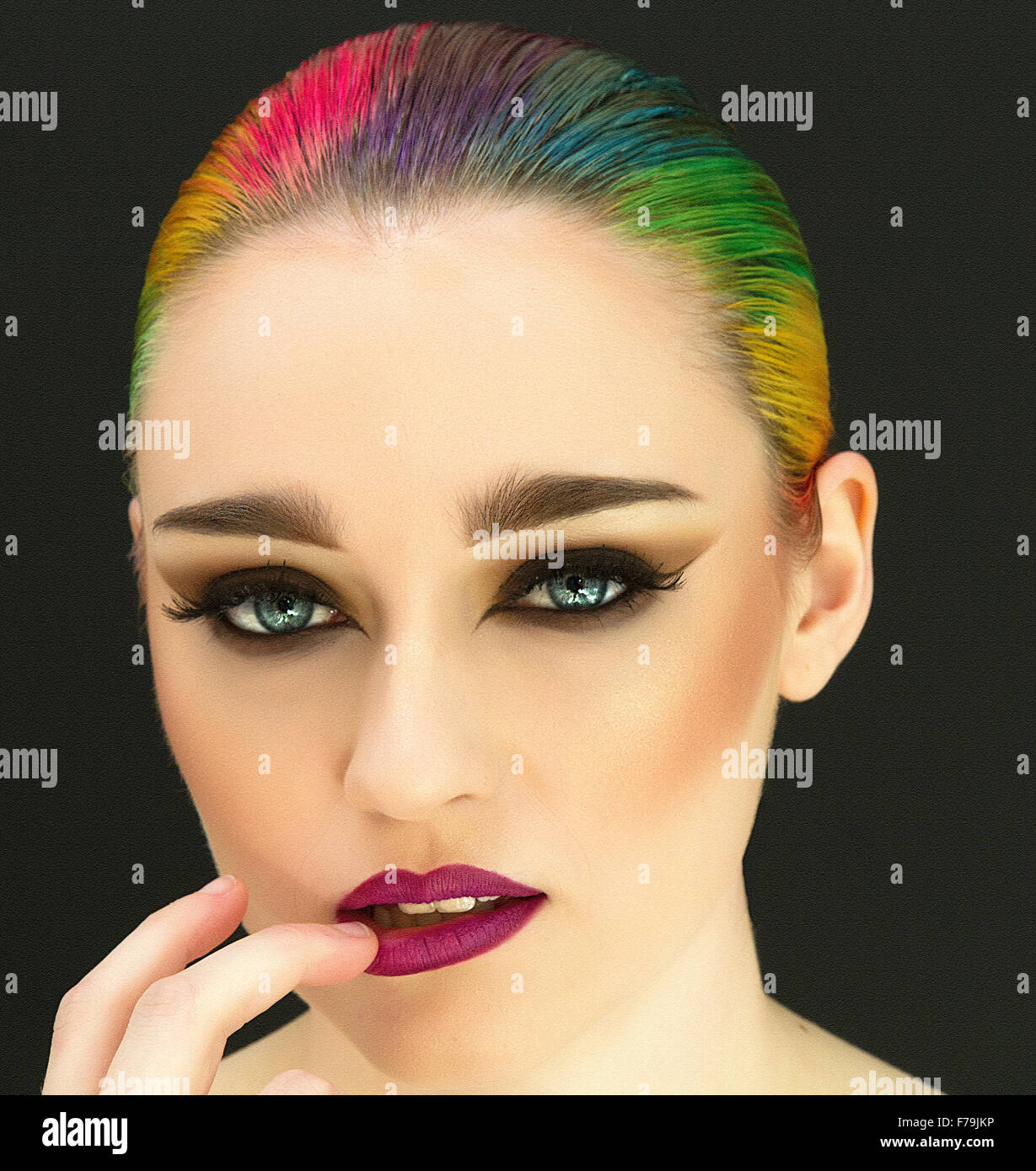 Beauty shoot with alternative model Stock Photo - Alamy