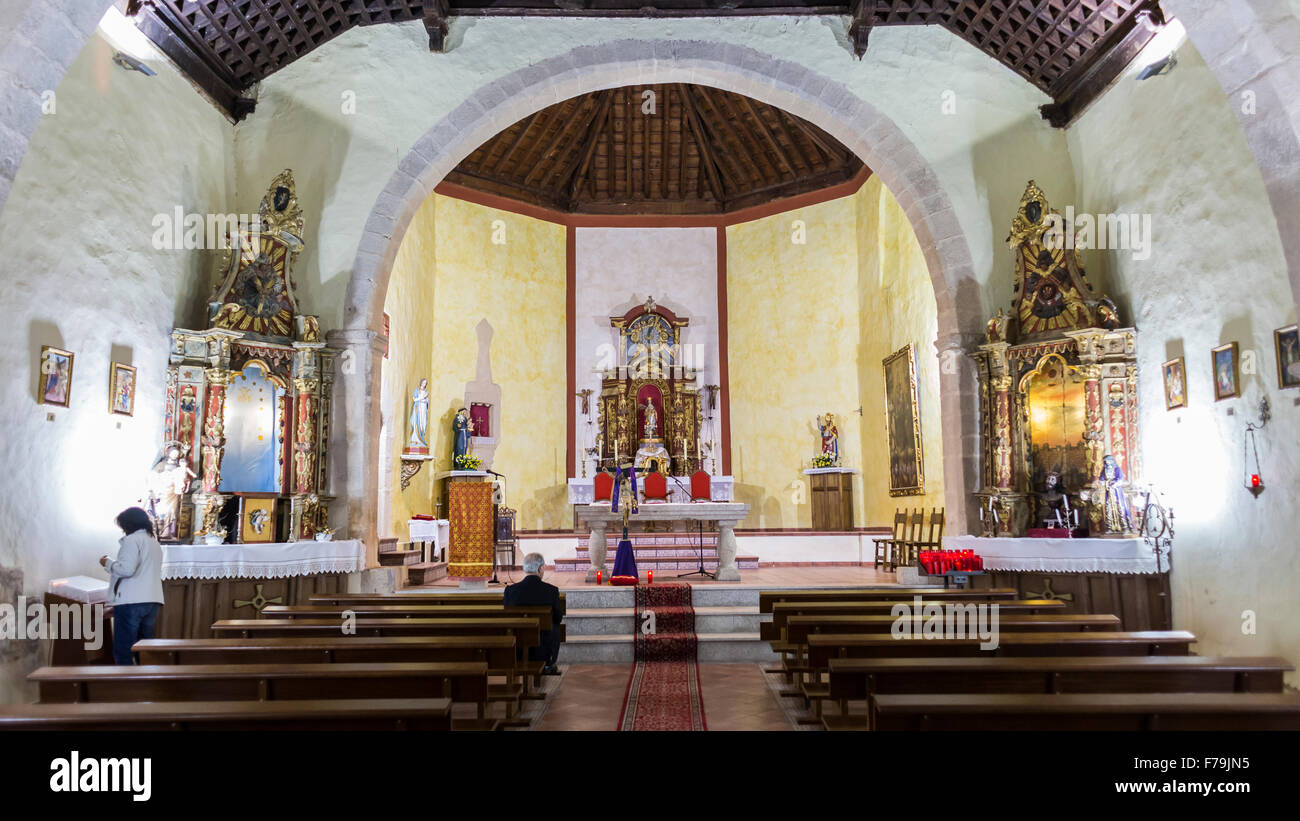 panoramic image of the interior of a church at night Stock Photo - Alamy