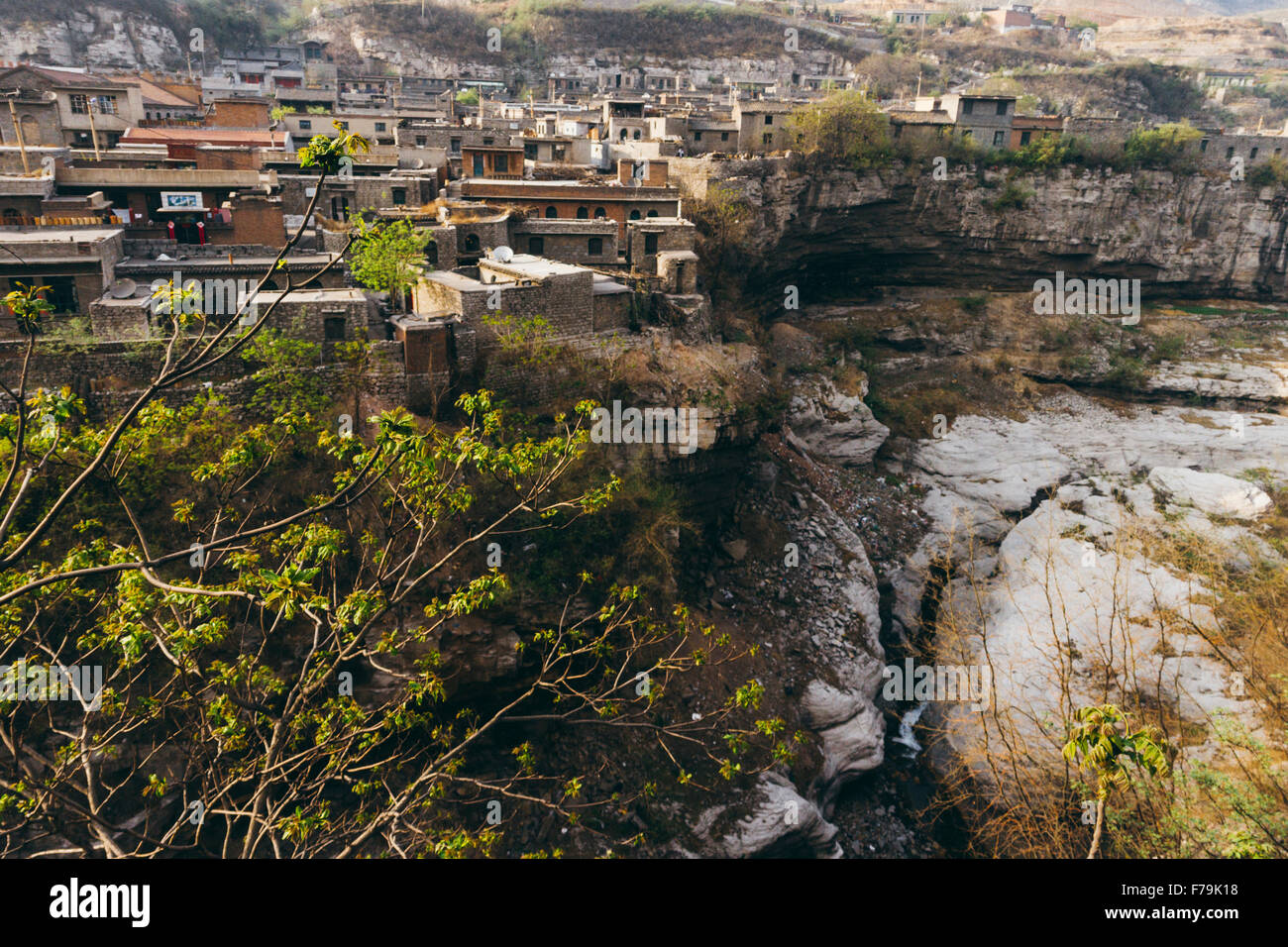 Shanxi Province, China - May, 2013: Chinese poor countryside view in ...