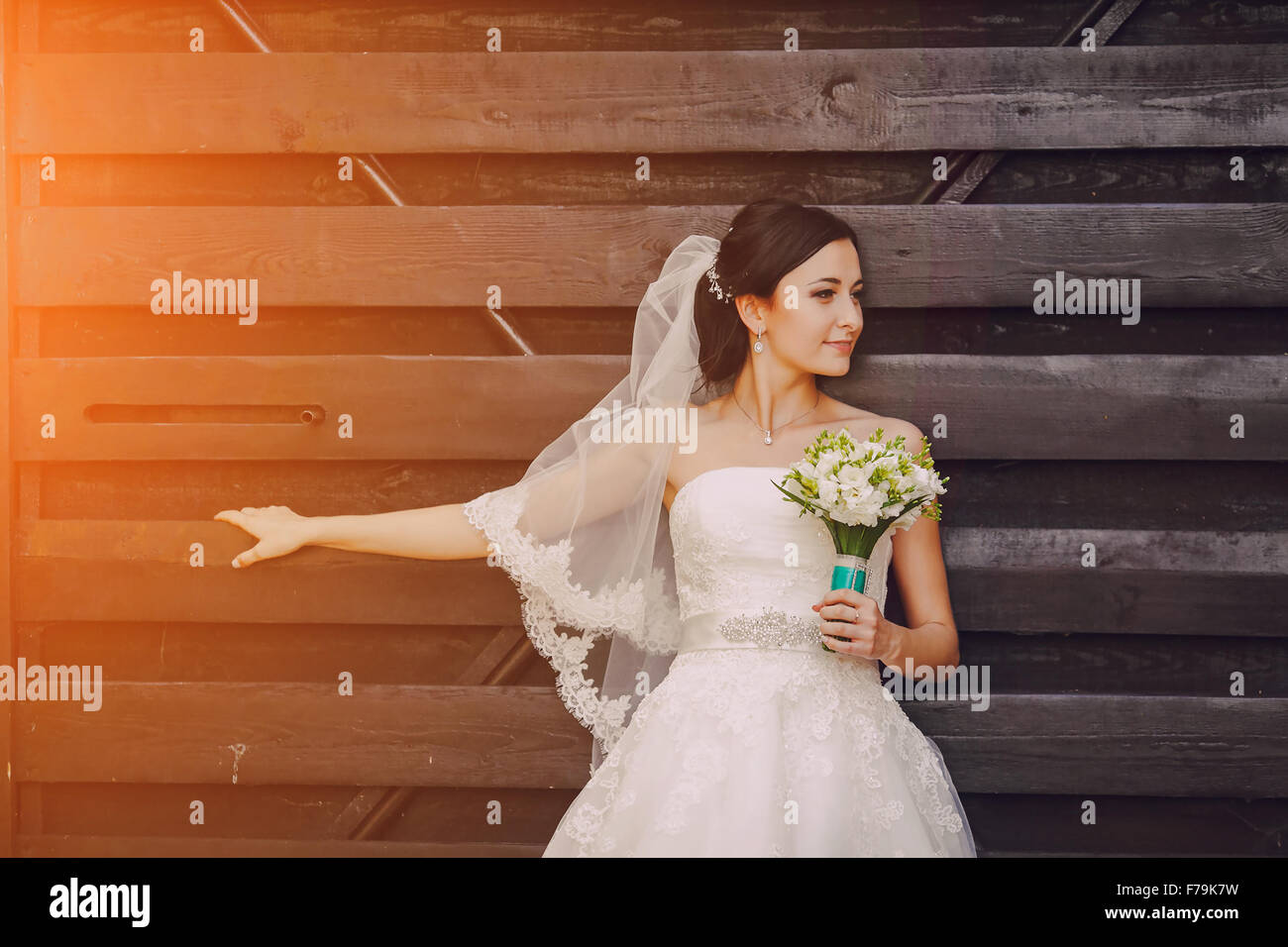 Portrait perfect young bride hi-res stock photography and images - Alamy