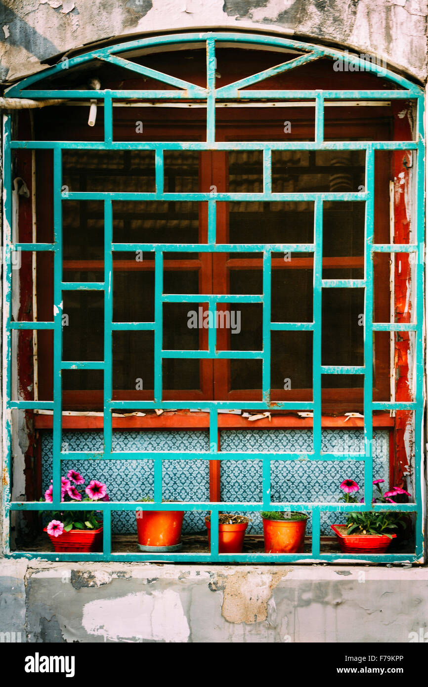 Beijing, China - The view of Hutong, the traditonal Chinese alleyway ...