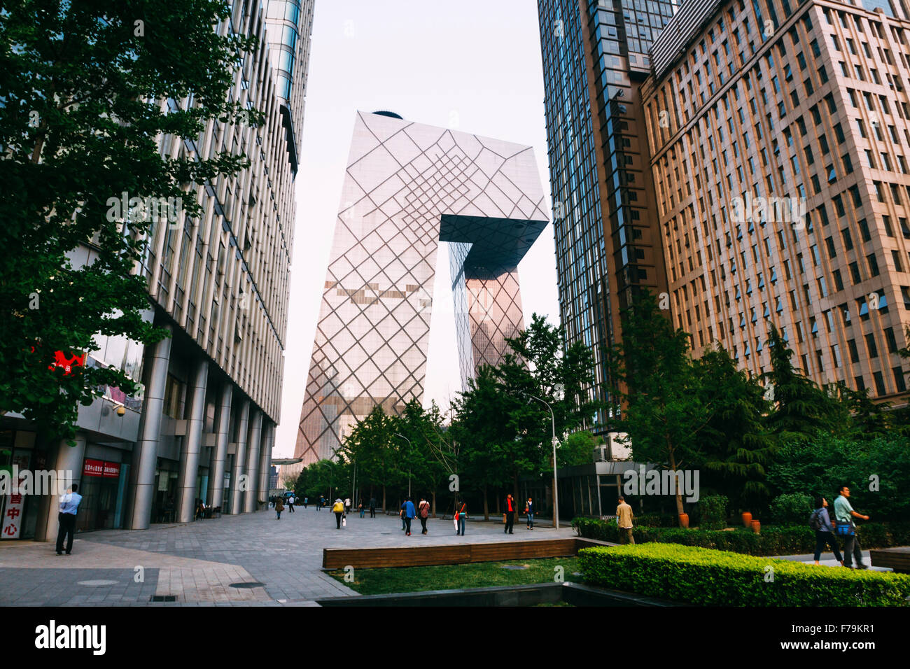 Beijing, China - The view of Chinese Central Television building in the ...