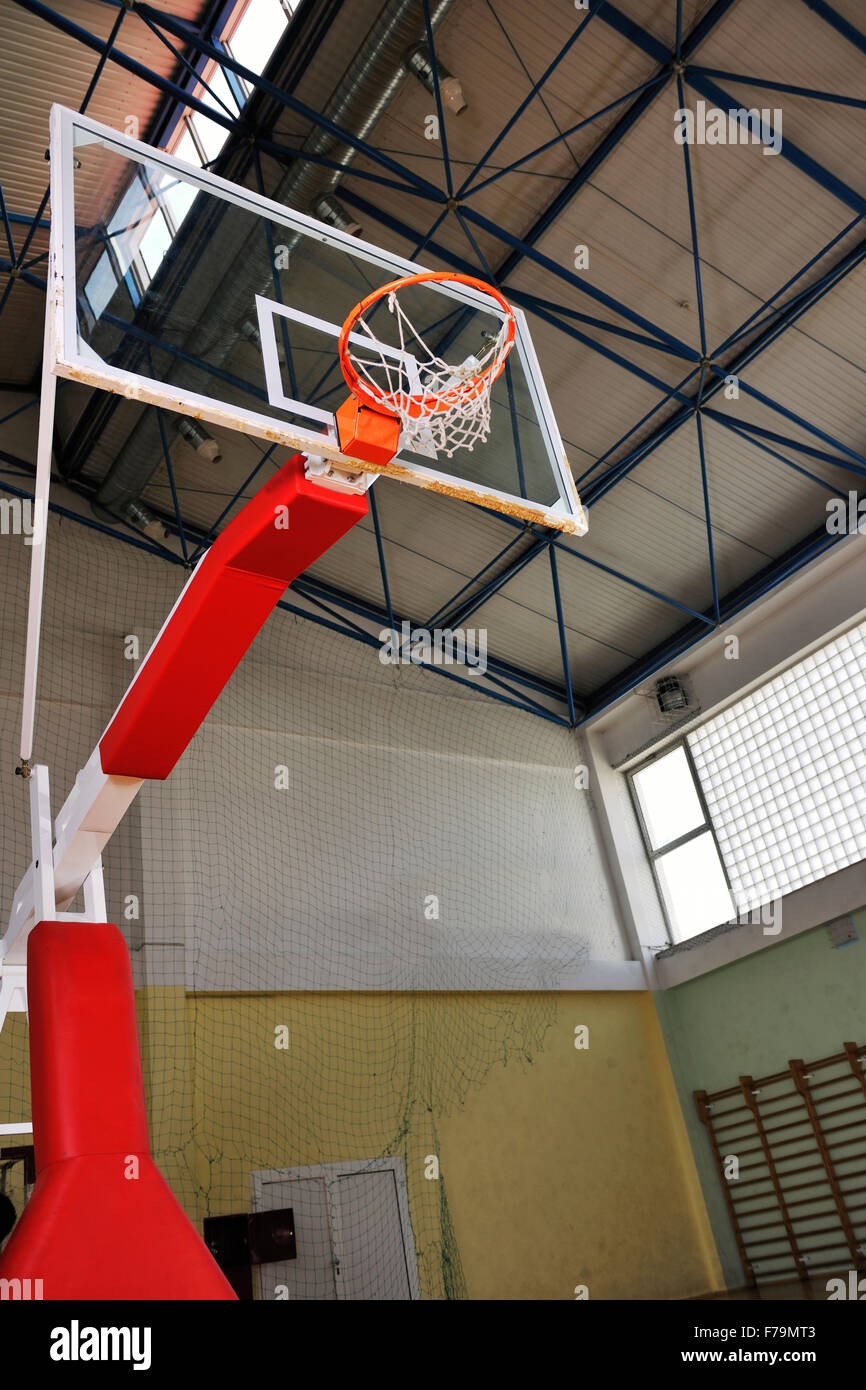 young healthy man play basketball game indoor in gym Stock Photo - Alamy