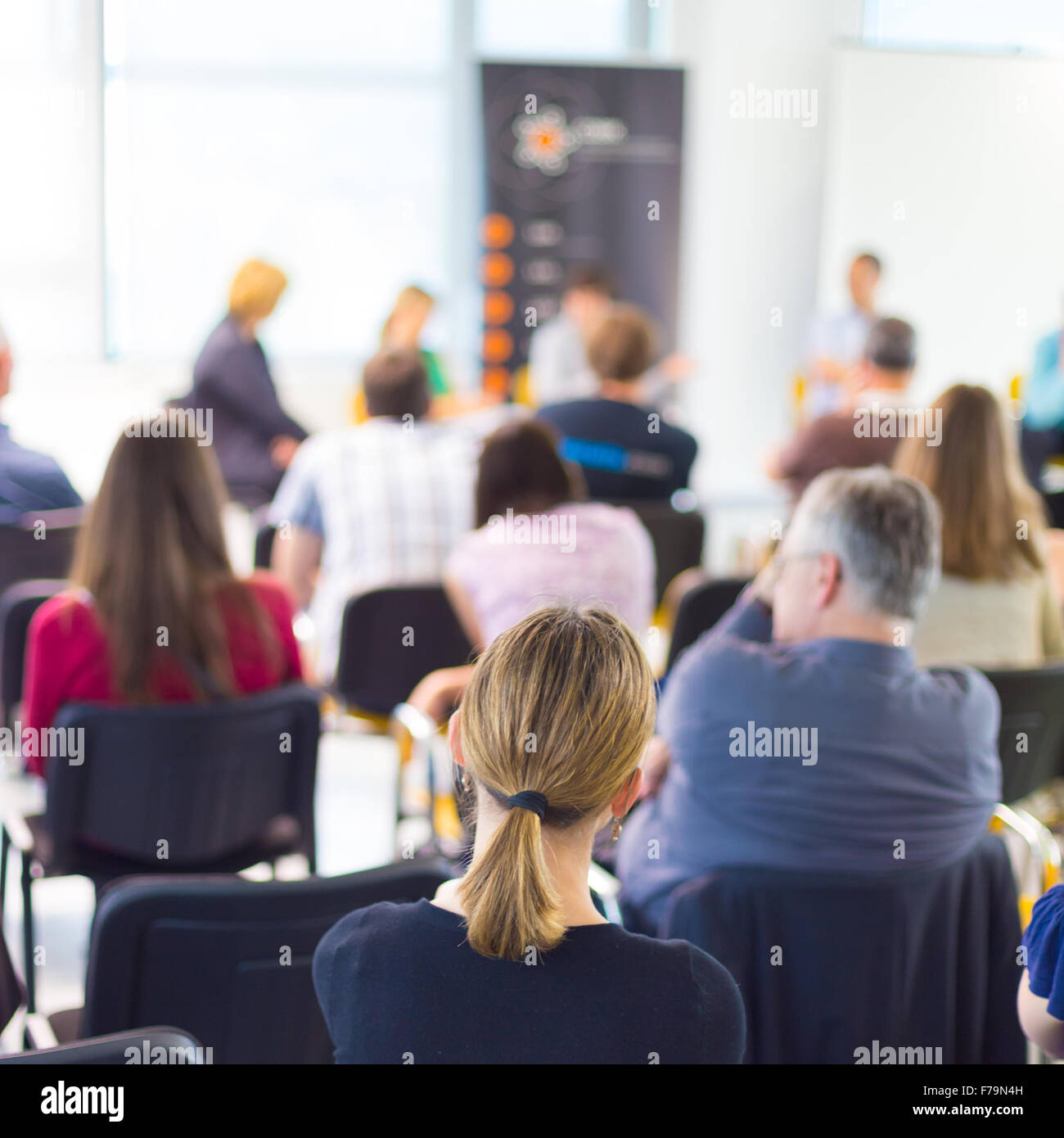 Round table discussion at Business convention Stock Photo - Alamy