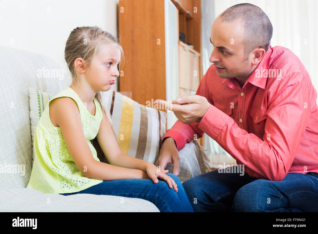 Father giving daughter lecture hi-res stock photography and images - Alamy