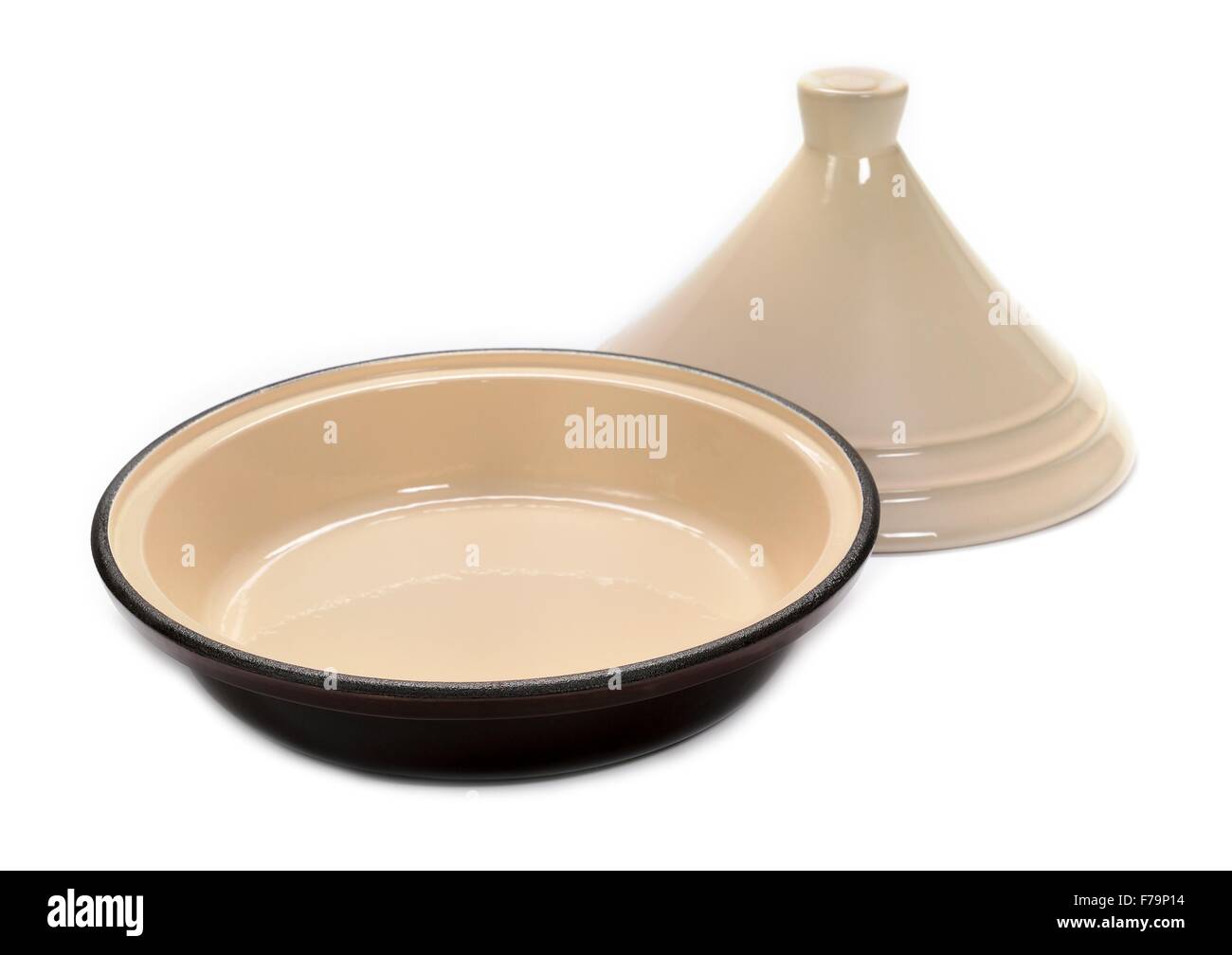 Tagine with open lid isolated on white background Stock Photo - Alamy