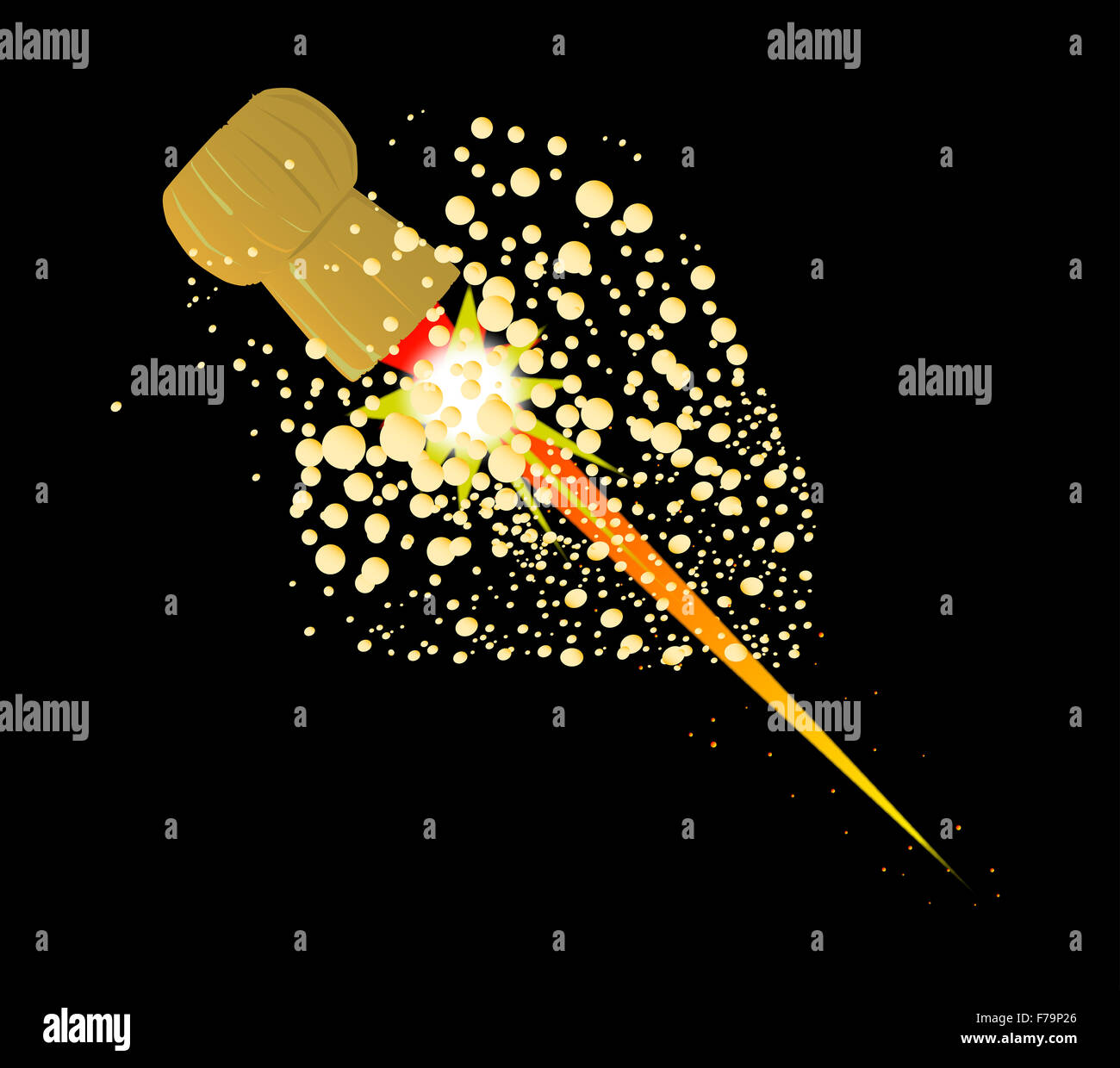 Flying champagne cork hi-res stock photography and images - Alamy