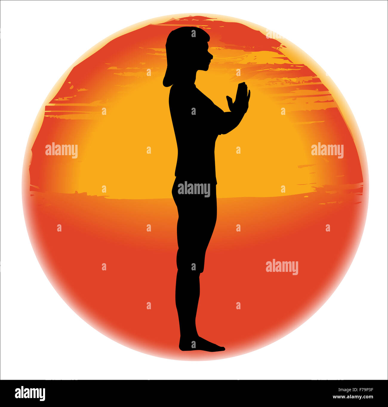 Salutation pose yoga hi-res stock photography and images - Alamy