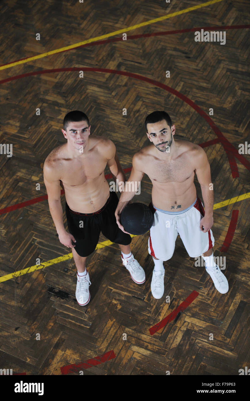 young and healthy people man have recreation and training exercise ...