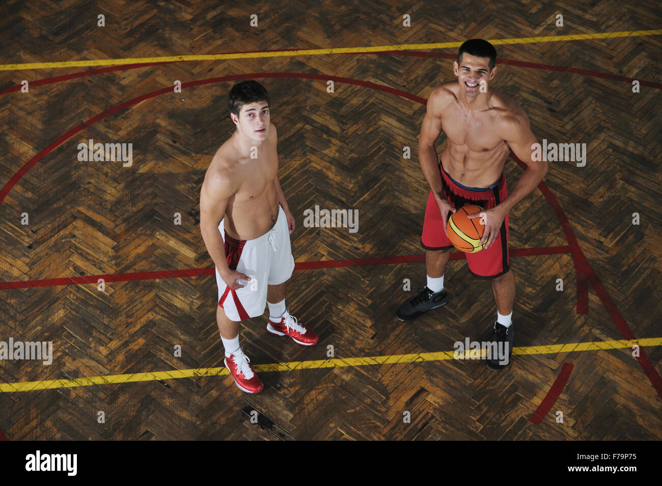 young and healthy people man have recreation and training exercise ...