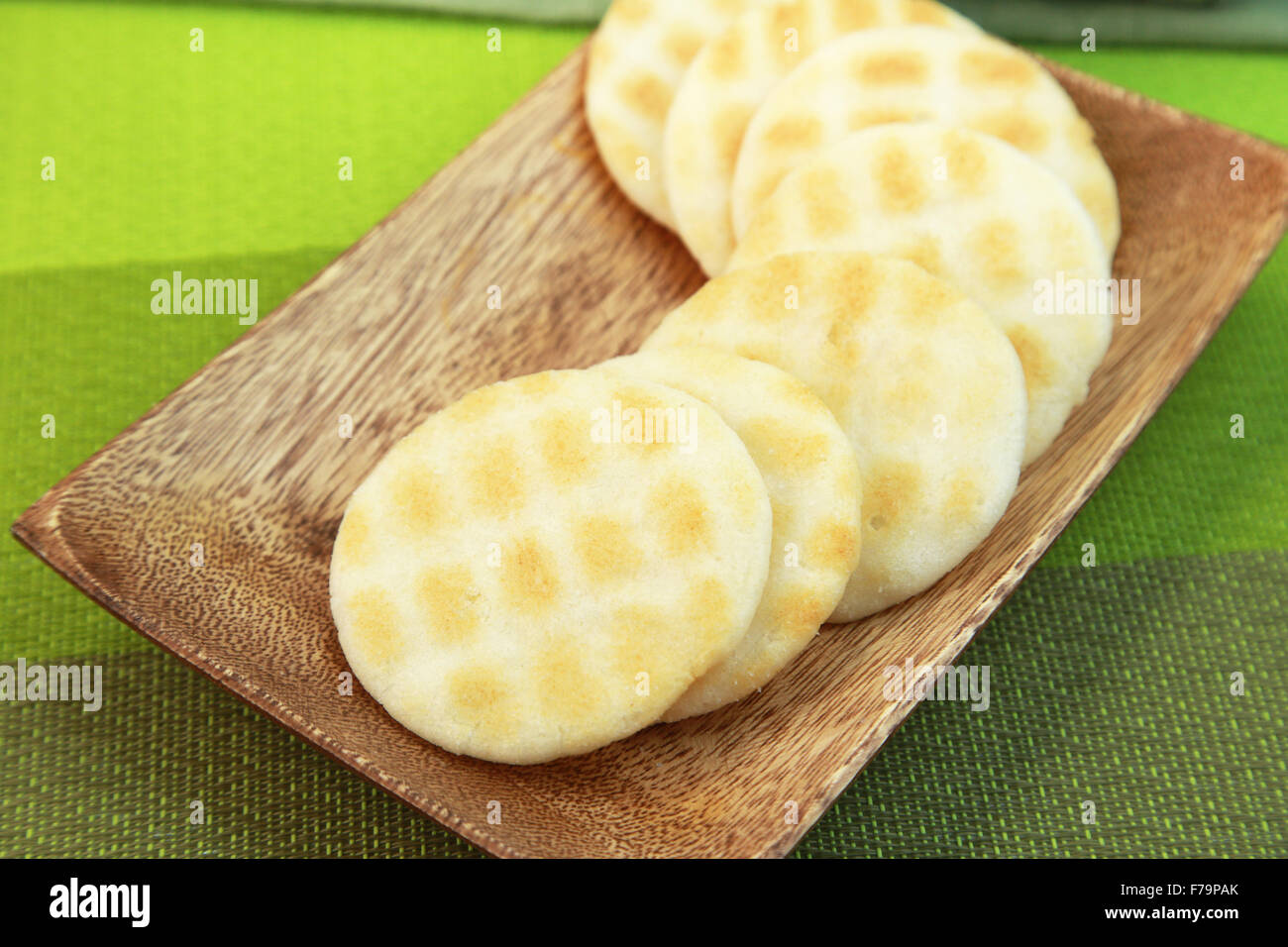 Salted rice cracker Stock Photo - Alamy