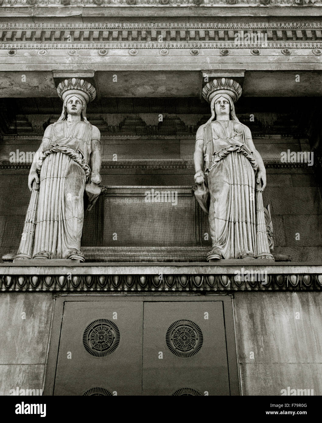 Caryatid in London in England in Great Britain in the United Kingdom UK ...
