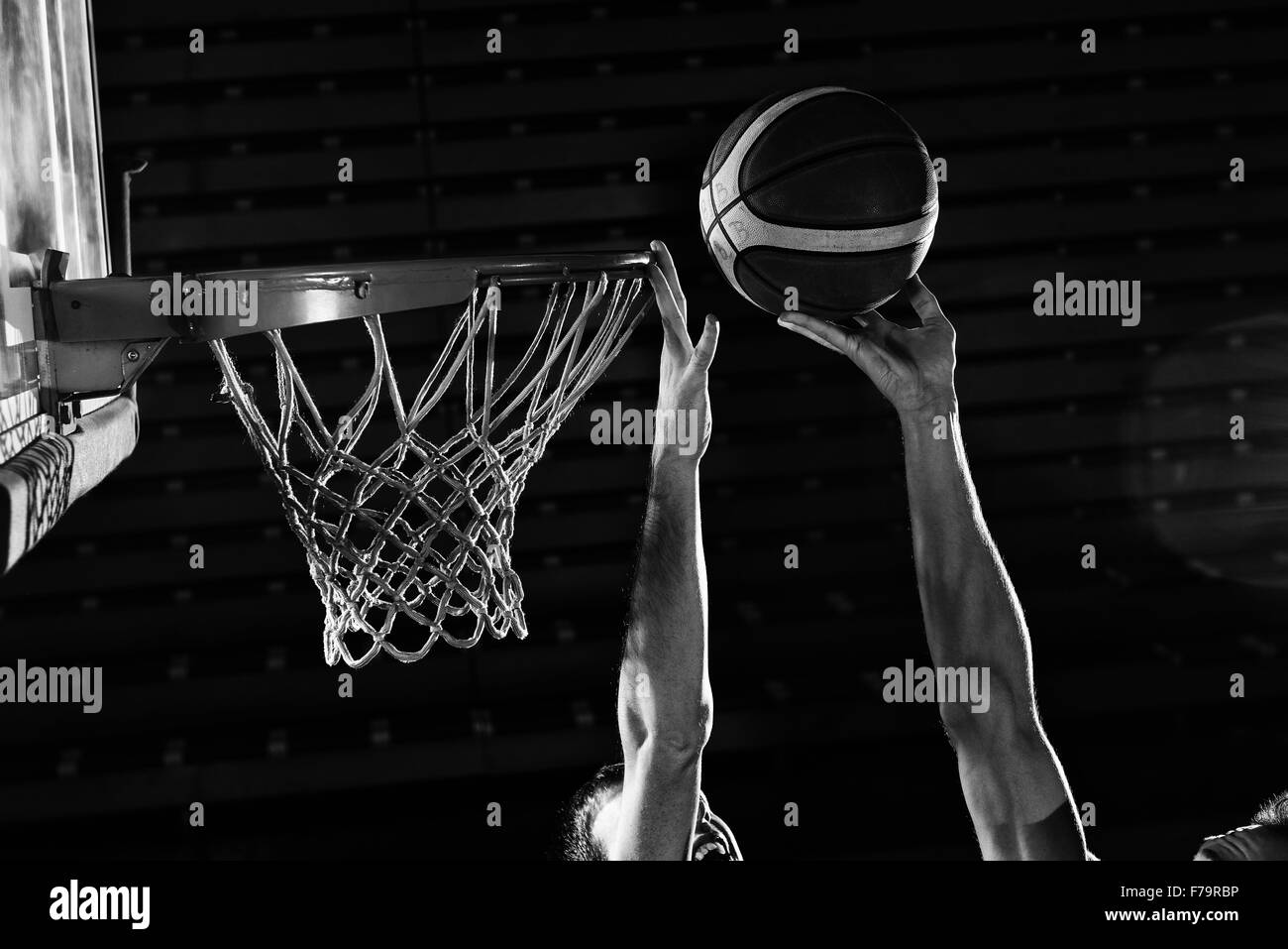 Tall basketball player Black and White Stock Photos & Images - Alamy